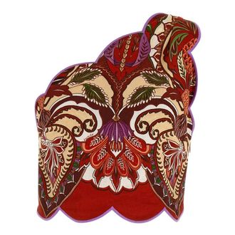 Farm Rio Farm Rio, Femme, Tops, Rouge, Taille: 40 FR Odara Scallops Linen Blend Top