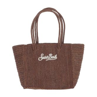 MC2 Saint Barth Rafiya Handtasche mit Logo - - Bags - Damen - Braun - ONE SIZE