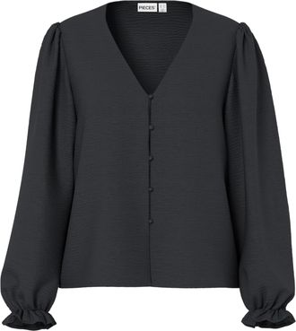 Pieces Pctiffany Ls Button Top WVN Noos Bc