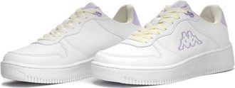 Kappa Homme Logo MASERTA Sneaker, White-Violet Lt-Beige Lt, 45 EU