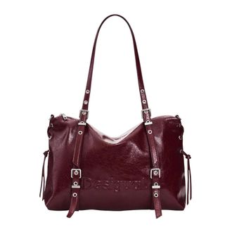 Desigual Bag Half Logo Lanuza Gra - - Bags - Damen - Rot - ONE SIZE