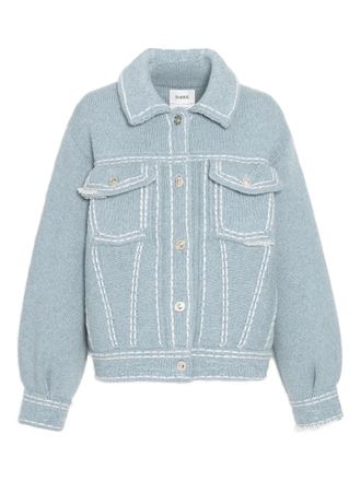 Barrie veste &agrave; coutures contrastantes - Bleu