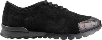 Kiton Homme, Chaussures, Noir, Taille: 44 1/2 EU Suede Baskets