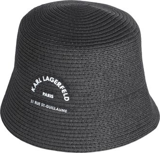 Karl Lagerfeld RSG STRAW BUCKET HAT