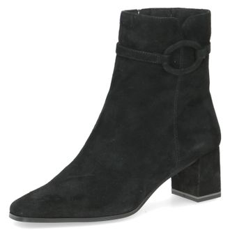 Caprice Caprice Damen Stiefeletten aus Leder Elegant, Schwarz (Black Suede), 38 EU