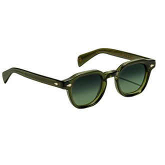 Moscot Homme, Accessoires, Vert, Taille: 49 MM Lunettes de Soleil Carr&eacute;es Vert Fonc&eacute;