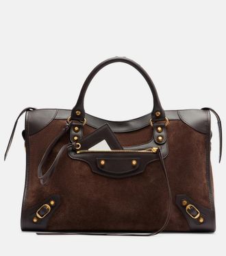Balenciaga Sac Le City Medium en daim et cuir
