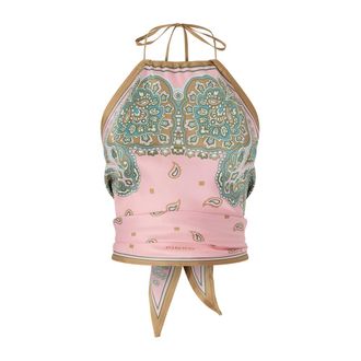 Pinko Pinko, Femme, Maillots de bain, Multicolore, Taille: ONE Size Top &agrave; imprim&eacute; cachemire