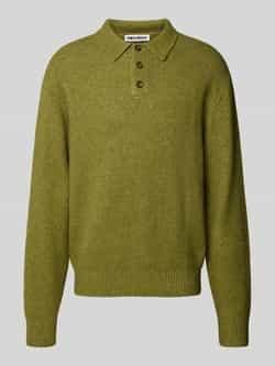 Review Relaxed Fit Strickpullover aus elastischem Woll-Mix
