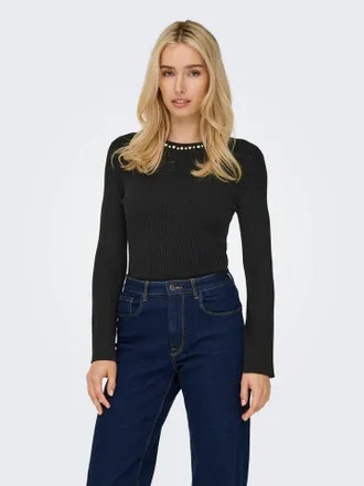 Only Rundhalspullover ONLNATASCHA LS BLING O-NECK CC KNT
