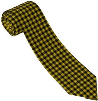 Generic Cravate Pour Hommes Imprim&eacute; &Agrave; Carreaux De Buffle Jaune Classique Confortable Necktie Classique Cravate Pour Homme Pour F&ecirc;te Travail Mariage
