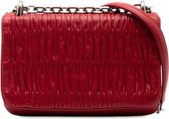 Prada Hobo Bags - Nappa Gaufre Shoulder Bag - Gr. unisize - in Rot - f&uuml;r Damen