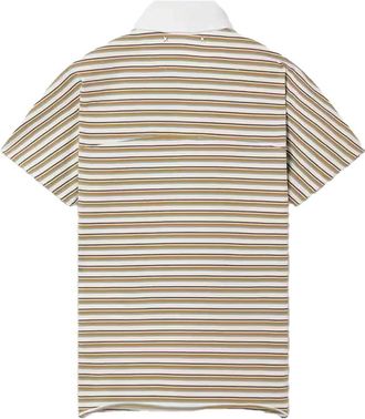 Golden Goose Striped Cotton Polo Shirt - Beige