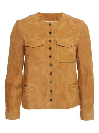 Zadig&Voltaire Wildlederjacke mit Knopfleiste - Braun