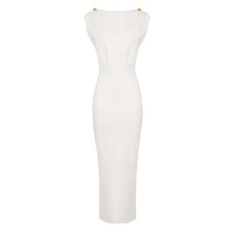 Elisabetta Franchi Full Milano Stitch Abendkleid - - Dresses - Damen - Wei&szlig; - S