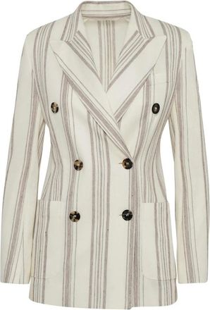 Max Mara Leinenmischung Laurel Jacke - - Jackets - Damen - Beige - S