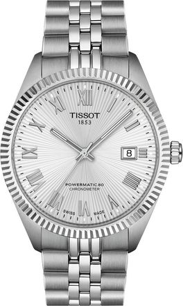Tissot Ballade Powermatic 80 COSC 39mm Silber Herrenuhr T156.408.11.033.00