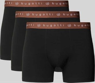 Bugatti Pants mit elastischem Logo-Bund im 3er-Pack