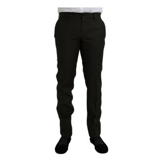 Dolce & Gabbana Dunkelbraune Slim Fit Anzughose - - Trousers - Herren - Braun - M