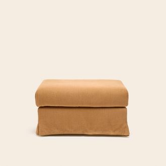 Madura Pouf Claribel Toile Caramel - MARRON