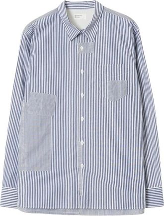 Universal Works Geflickte Lazy Day Shirt - - Shirts - Herren - Blau - L