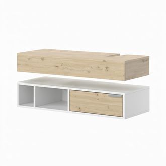Vicco Waschbeckenunterschrank Wei&szlig; Henri 100x15x40 cm - Unterschrank f&uuml;r das Badezimmer, Mehr Stauraum ohne Bodenfl&auml;che zu nutzen