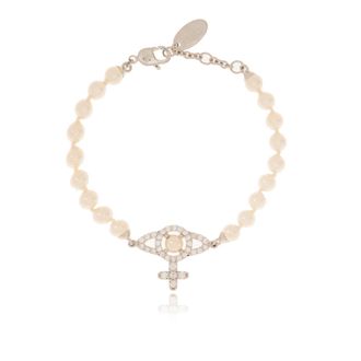Vivienne Westwood Femme, Accessoires, Gris, Taille: ONE Size Olympia Pearl Bracelet