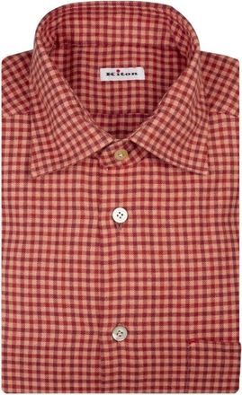 Kiton Homme, Chemises, Orange, Taille: 3XL Chemise Nerano