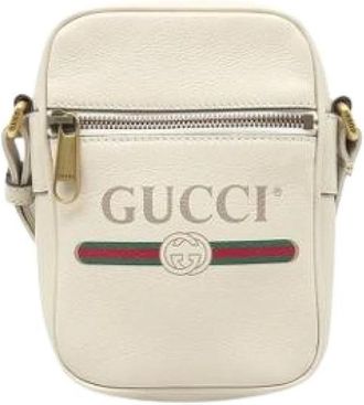Gucci Pre-owned Cuir sacs-gucci - Femme - Pre-owned - Blanc - Taille: ONE Size