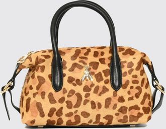 Patrizia Pepe Mini-Handtasche aus Ponyfell mit Animal-Print und Fly-Logo