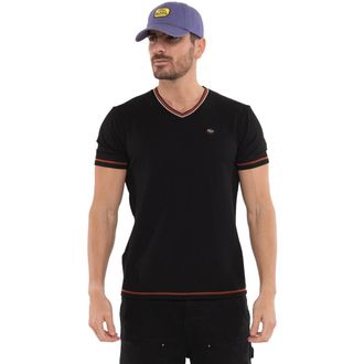 Von Dutch T-shirt homme col V Regular fit en Mesh