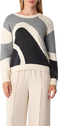 Comma Pullover mit Intarsienmuster