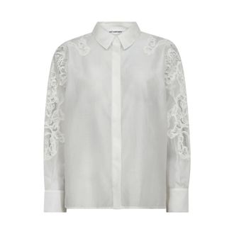 Co'Couture Femme, Blouses et Chemises, Blanc, Taille: 36 FR Kawacc Embroidery Shirt
