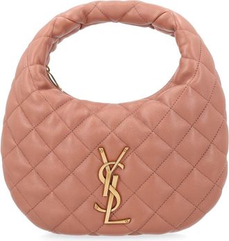 Saint Laurent Womens Shoulder Bag Icarino Brown Domesticated Lamb Leather