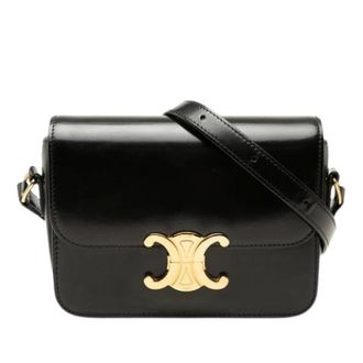 Celine Sac bandouli&egrave;re Triomphe Pre-owned - Femme - Pre-owned - Noir - Taille: ONE Size