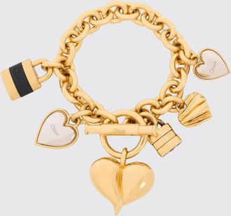 Chlo&eacute; Bracelet cha&icirc;ne en laiton dor&eacute; avec breloque en forme de caur