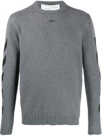 Off-white pull classique Diag - Gris