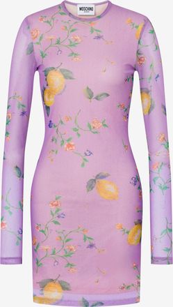 Moschino Robe en maille imprim&eacute;e - Violet