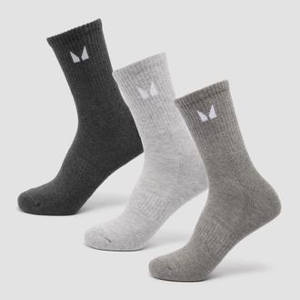 MyProtein Unisex Crew Socks (3 Pack) - Grey - UK 2-5