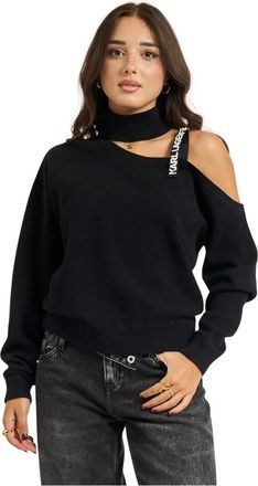 Karl Lagerfeld Damen, Strickwaren, Schwarzk, SGröße