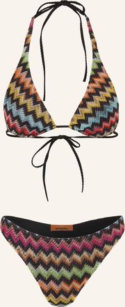 Missoni Triangel-Bikini Mit Glitzergarn schwarz