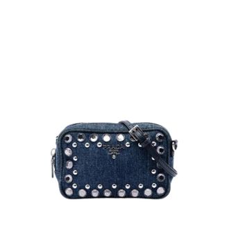 Prada Pre-owned Vintage Sac Bandouli&egrave;re - Femme - Pre-owned - Bleu - Taille: ONE Size