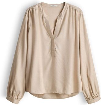 OPUS Langarmbluse FLANORA in Twilloptik Weite Passform, leicht ausgestellter Schnitt, Langarm