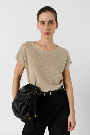 Gerard Darel Pull col rond en maille iris&eacute;e - LIXIA - Naturel