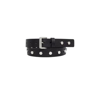 Karl Lagerfeld Nietieteng&uuml;rtel aus Leder - - Accessories - Damen - Schwarzk - 75 CM