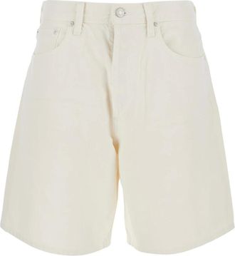 A Gold E Femme, Shorts, Blanc, Taille: W25 Short en jean &agrave; ourlet effiloch&eacute;