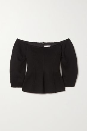 Chlo&eacute; Schulterfreie Bluse Aus Einer Woll-kaschmirmischung - Schwarz