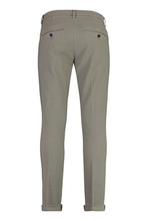 Dondup Mens Chino Trousers Gaubert Cotton Stone Chinos