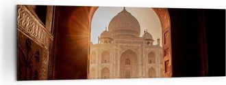 Arttor Bilder auf Leinwand 160x50cm Leinwandbild Die Architektur Indien Tempel Groß XXL Wanddeko Bild Schlafzimmer Wandbilder Dekoration Wohnzimmer Wall Deco
