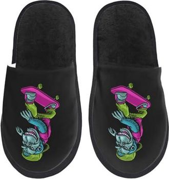 Generic Pantoufles Monkey Skateboard Chausson Respirantes Hiver Chaussons Pour Femme Int&eacute;rieur Chambre M
